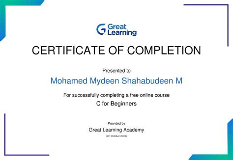 Mohamed Mydeen Shahabudeen M On Linkedin Great Learning