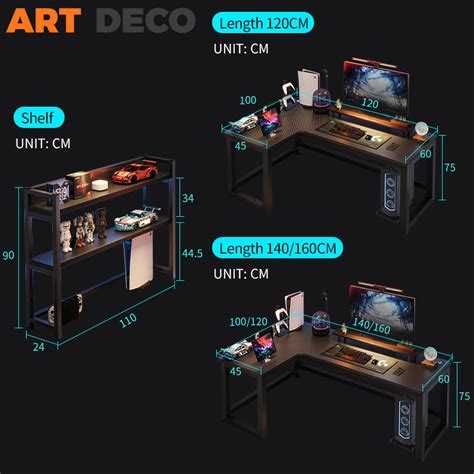 L Shape Table High Quality Gaming Table Computer Table 180CM Corner Desk Pc Table Meja Komputer