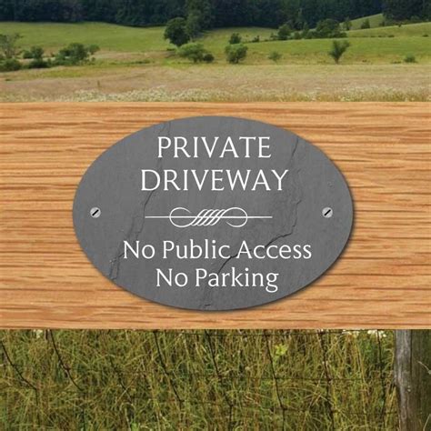 Jaf Graphics Private Driveway Oval Sign