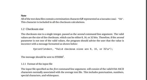 how is the professor getting the outputs checksum
