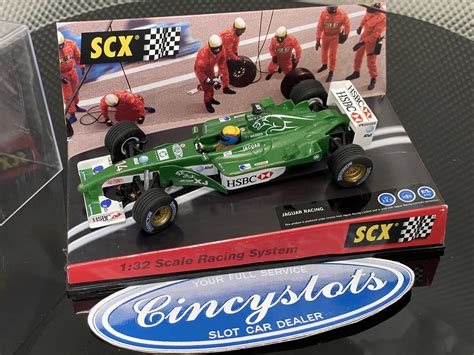 SCX Jaguar F Slot Car Lightly Used