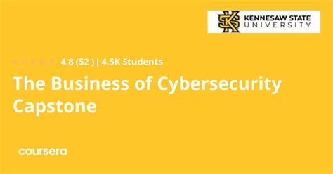 The Business Of Cybersecurity Capstone Coursera