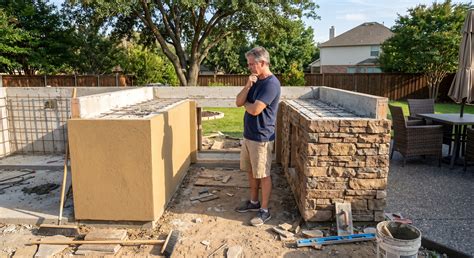 Stucco Finish Vs Cultured Stone Bbq Island Lowest Maintenance Outdoor