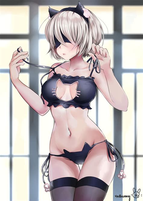 Rule 34 1girls Black Bra Black Panties Blindfold Blurry Background