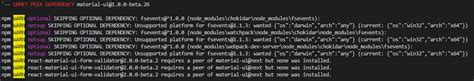unmet peer dependency error · issue 49 · newoldmax react material ui