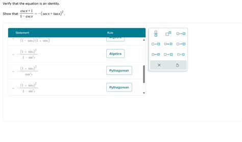 Solved Verify That The Equation Is An Identity Chegg Com