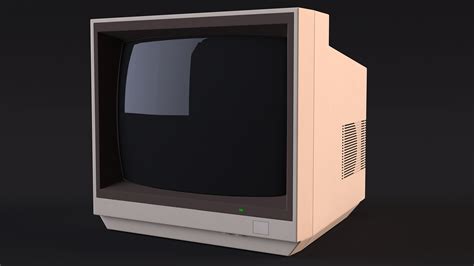 Old Crt Computer Monitor Display 3d Model 33 3ds Blend C4d Fbx Max Ma Lxo Obj Free3d