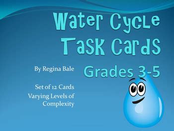 Water Cycle Task Cards Set Of 12 Grades 3 5 By Ms Bales Science Lab