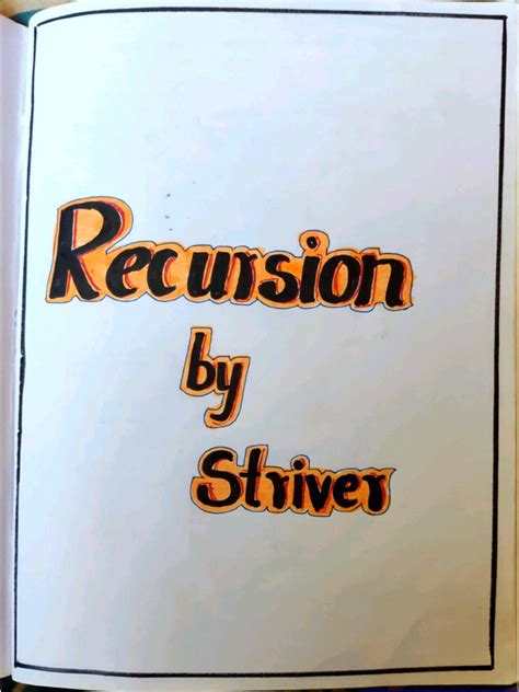 Striver Recursion Notes Pdf