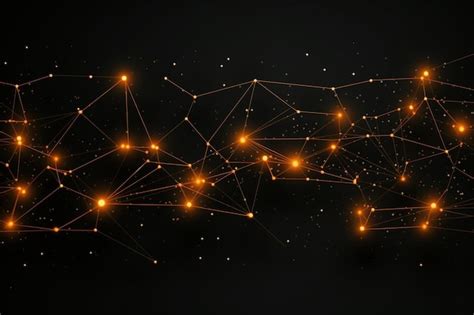 Abstract Background With Connecting Dots And Lines Premium Ai Generated Image