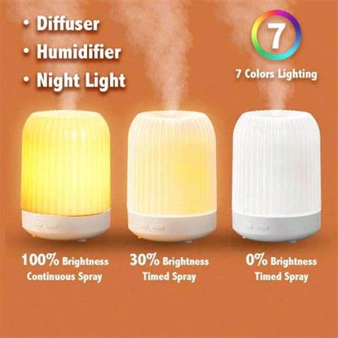 250ml Essential Oil Diffuser Ultrasonic Aromatherapy Diffuser With Intermittent Timer Led