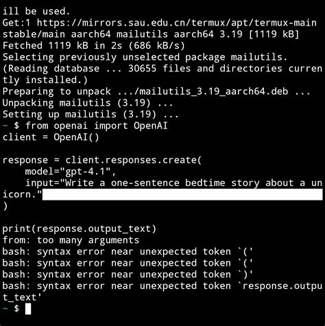 Python Termux Error Novice Learning Community Openai Developer Community
