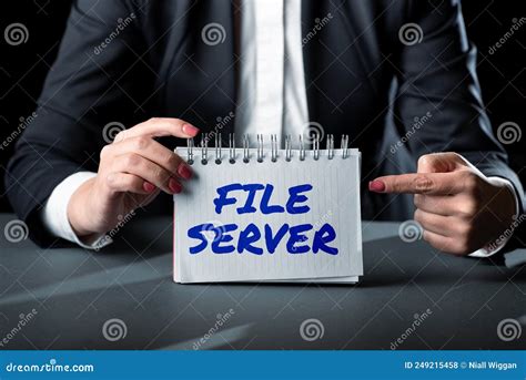 Writing Displaying Text File Server Concept Meaning Device Which