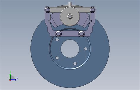 M1375 浮钳盘式制动器 Solidworks 2016 模型图纸下载 懒石网