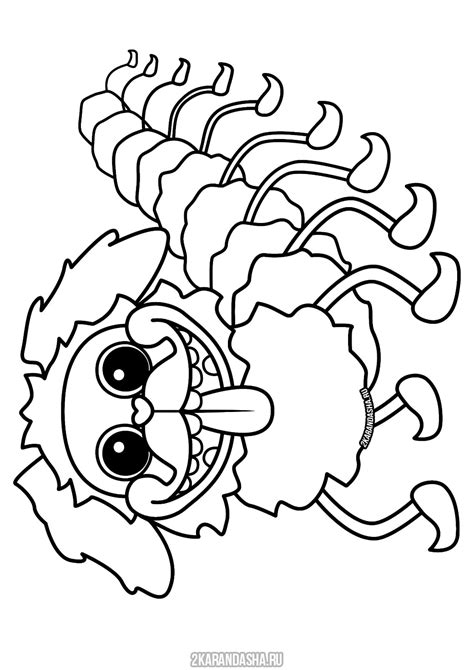 Раскраска онлайн Пи Джей Мопс О Гусеница бесплатно