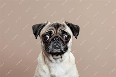 Premium Photo Adorable Pug Dog With Its Head Tilted To The Side