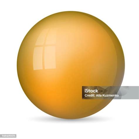 유리 노란색 공 또는 귀중한 진주 흰색 배경에 강조 표시된 광택 사실적 공 3d 추상 벡터 일러스트레이션 그림자가 있는 큰 금속 버블 3차원 형태에 대한 스톡 벡터 아트 및