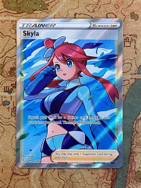 Pokemon Card Tcg Skyla 072072 Ultra Rare Full Art Trainer Shining