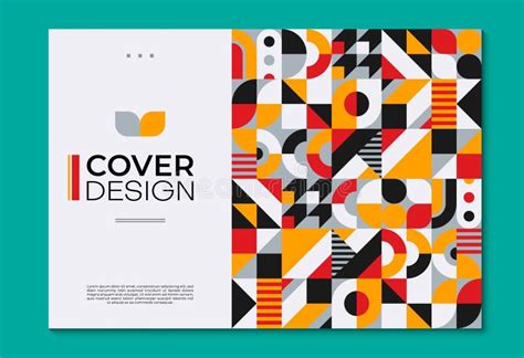 Abstract Poster With Geometric Shapes And Patterns Stock Vector Illustration Of Simple