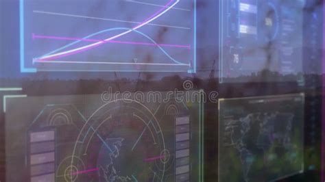 Digital Dashboard Starting Update With White Trace Climbing And Blue Curve Peaking Then Settling