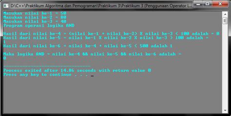 Program Menggunakan Operator Logika AND Operator C C CAHYASMARA