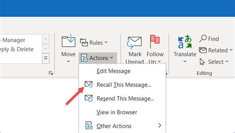 How To Recall And Delete Email Just Sent In Outlook ExcelNotes