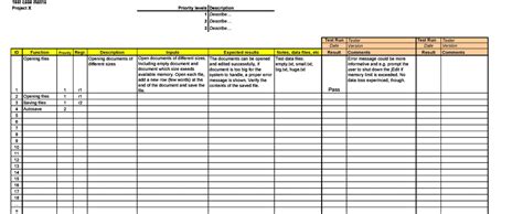 Test Case Sample Template Template Samples