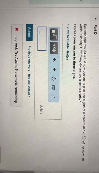 Solved Part D Suppose That This Individual Now Decides To