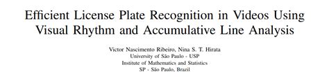Github Victor Nascvehicle Licence Plate Recognition Research Paper Efficient License Plate