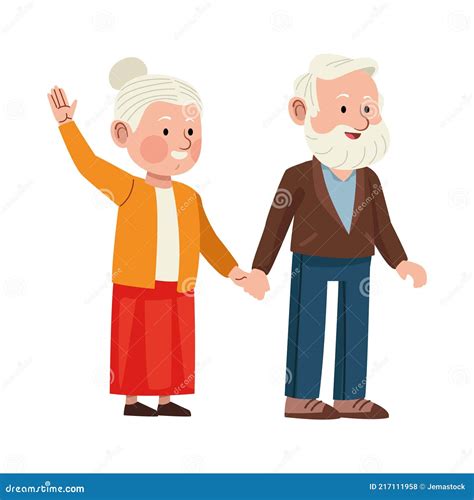 бабушка и дедушка иллюстрация вектора иллюстрации насчитывающей