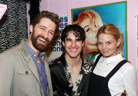 Matthew Morrison Darren Criss And Jennifer Morrison Pose Backstage At