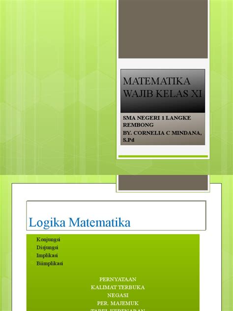 Power Point Logika Matematika Pdf