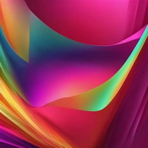 Premium Ai Image Colorful Gradient Prism Vibrant Background Curves Background 3d Spline