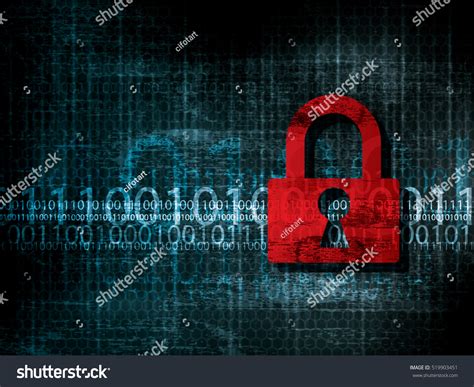Vulnerable Network Security Data Background Program Stock Vector
