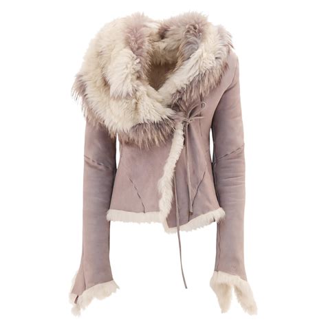 Roberto Cavalli Fw 2001 Asymmetric Shearling Fur Jacket In 2024 Fur Jacket Clothes Fashion