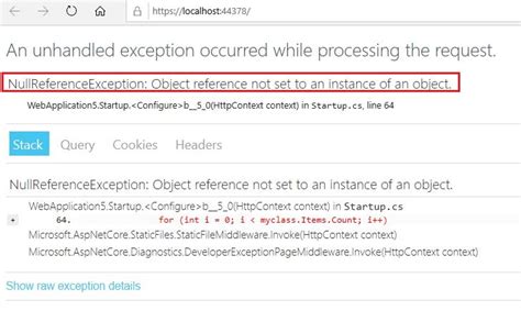 C The Error Object Reference Not Set To An Instance Of An Object