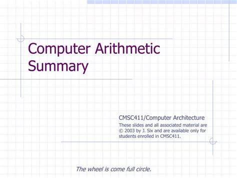 PPT Computer Arithmetic Summary PowerPoint Presentation Free Download ID