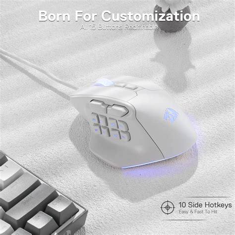 Redragon M811 Aatrox Mmo Gaming Mouse 15 Programmable Buttons Wired R Redragon Zone