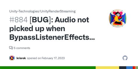 Bug Audio Not Picked Up When Bypasslistenereffects Checked Issue