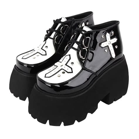Taafo Woman Punk Style Shoes Lady High Heels Wedges Pumps Women Party Shoes Platform Wedges
