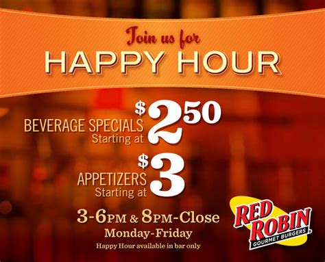 The Life Challenge Red Robin Happy Hour Specials