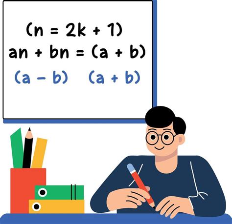 Flat Illustration Depicting Math Problem Solving 57023182 Vector Art At