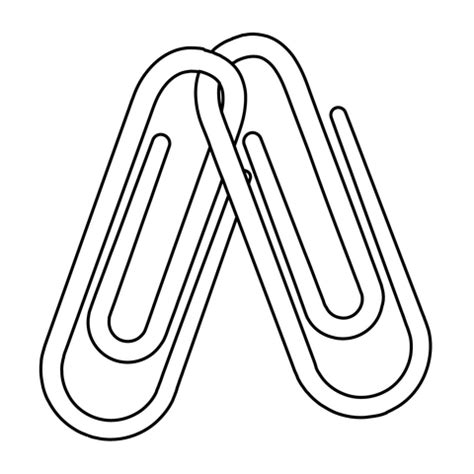 Linked Paperclips Emoji Coloring Page Free Printable Coloring Pages