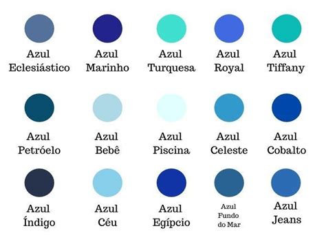 Tons De Azul Em 2024 Nomes De Cores Cores Tons De Azul