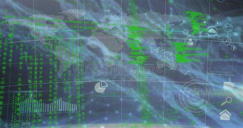 Swirling Waves Filling Initiating Grid Fading Dotted Map Emerging Cascading Code Visualizing