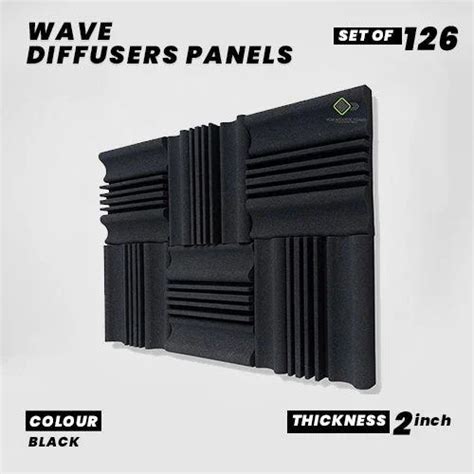 Wave Diffusers Panels Set Of 126 1 Sqft 2 Thick 50 Density