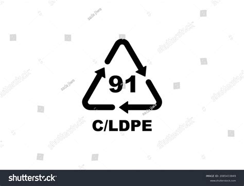 Plastic Recycling Code Symbol C Ldpe Stock Vector Royalty Free Shutterstock