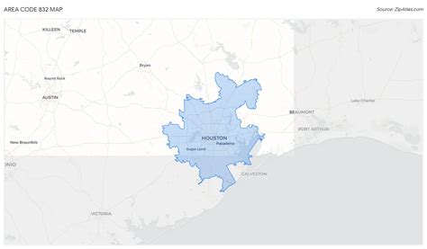 832 Area Code Zip Atlas