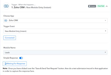 Callback After Adding A Client To The Crm System Using The Api