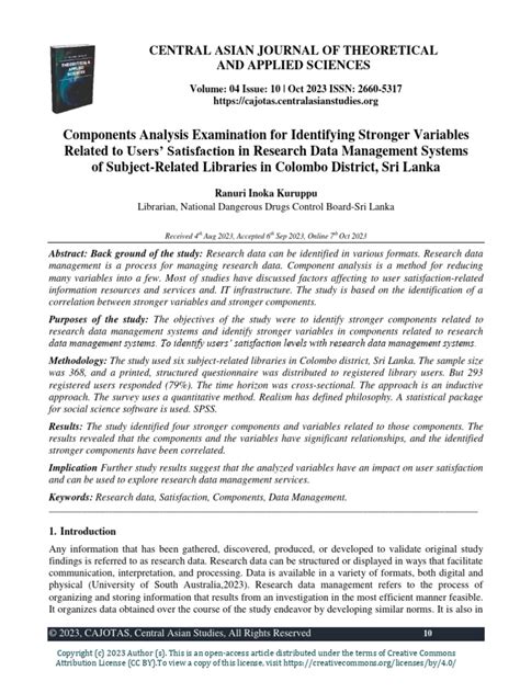 Components Analysis Examination For Identifying Stronger Variables